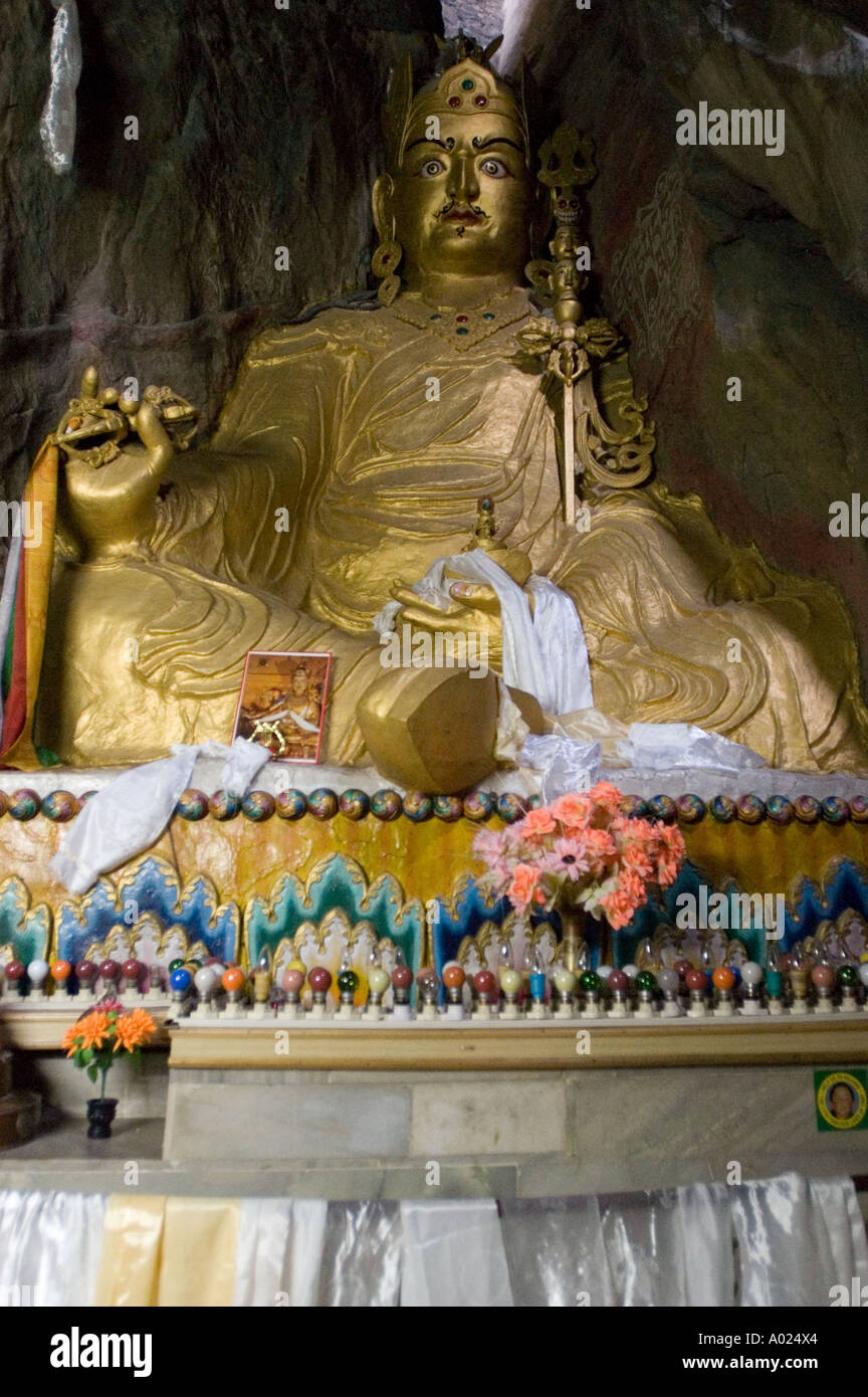 Statue of Guru Rinpoche or Padmasambhava in Tso Pema caves Revalsar ...