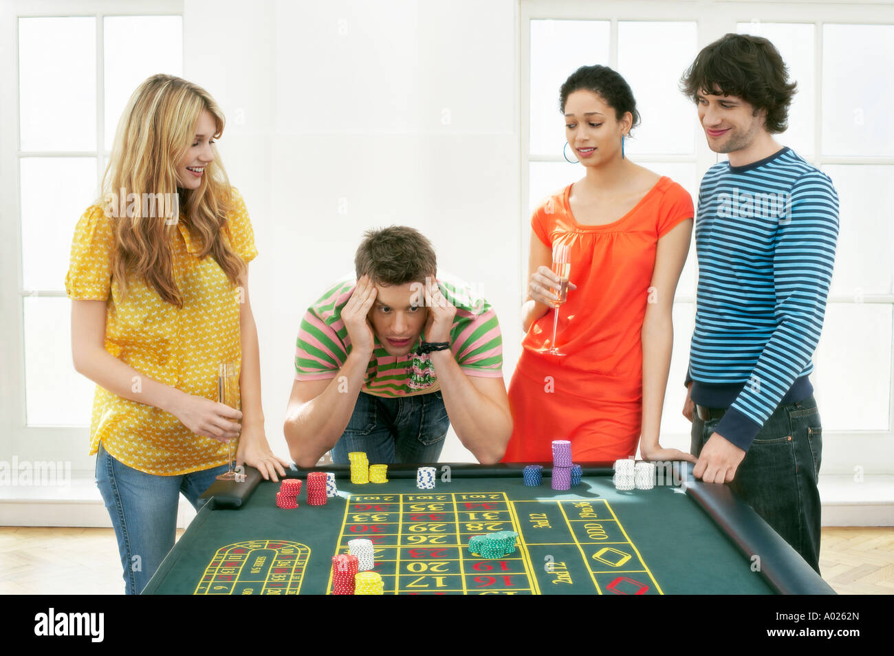 Young frustrated man roulette table hi-res stock photography and images ...