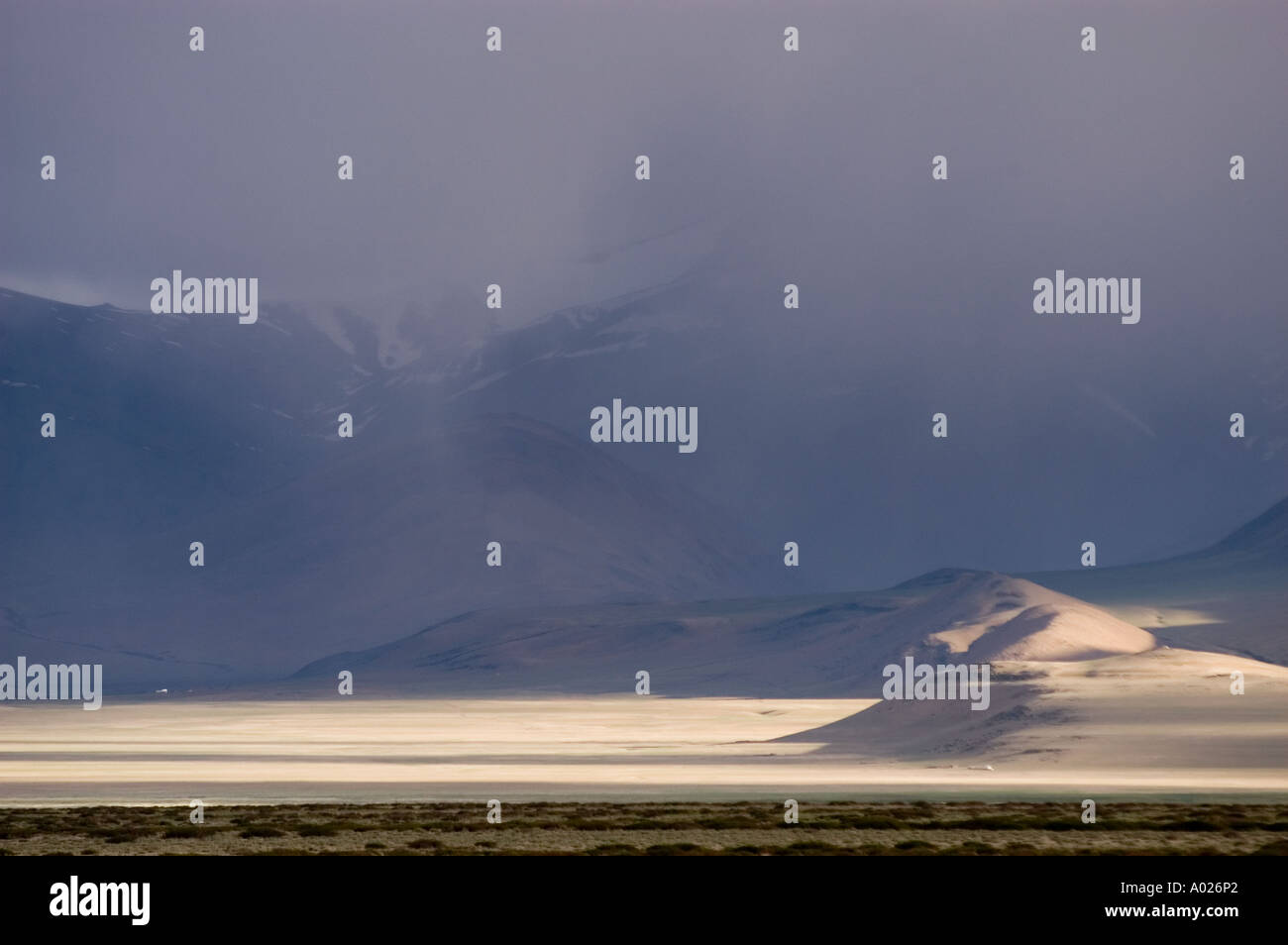 Scenic high altitude desert panorama of Rupshu Valley in Ladakh, India ...