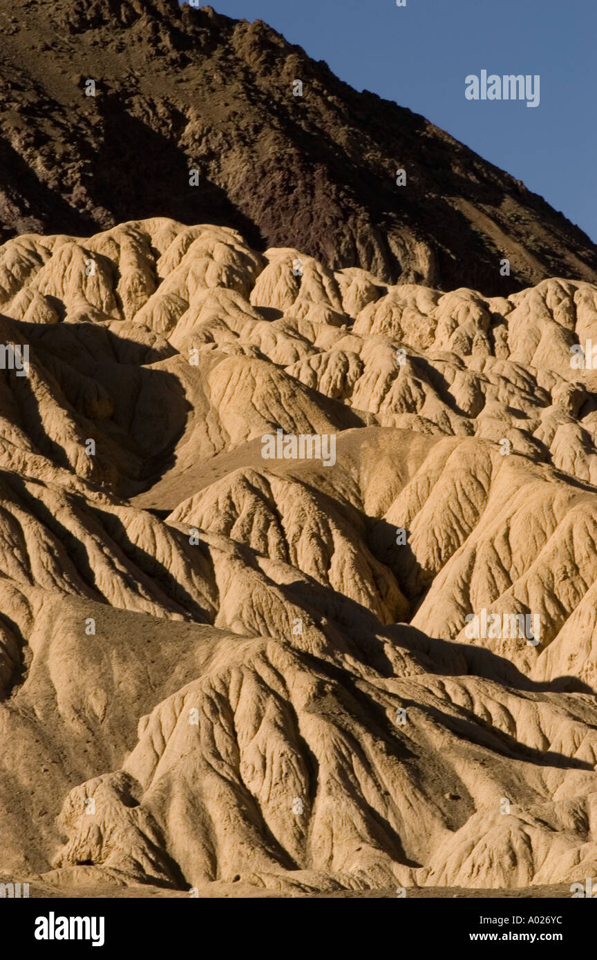 Strange colourful rock formation of sediment empty lake in Lamayuru ...