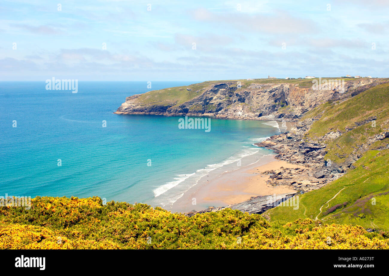 Trebarwith Strand Cornwall UK Stock Photo - Alamy