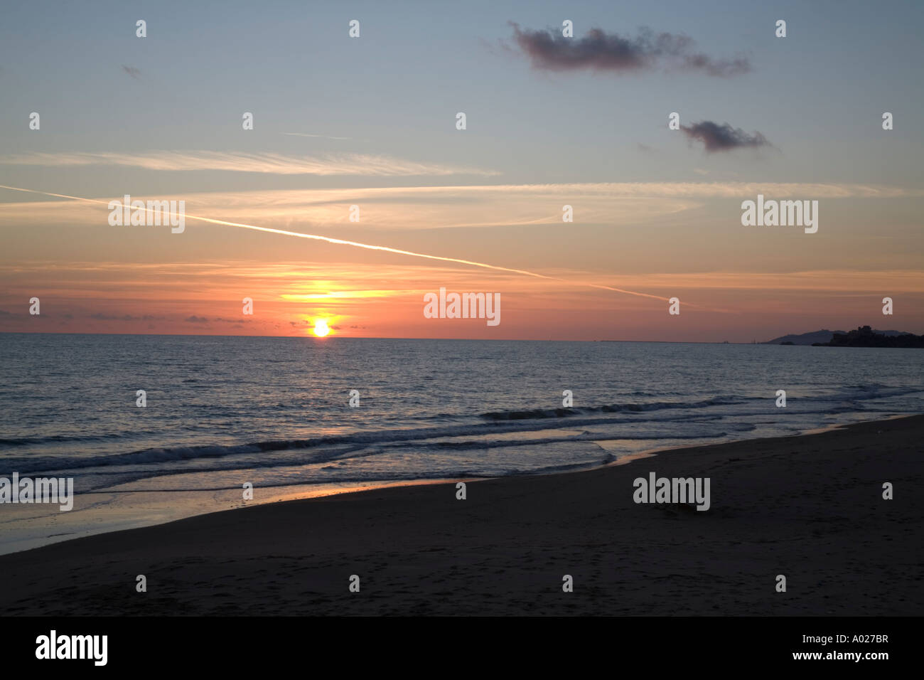 Falconara beach and sunset, Sicily Italy Stock Photo - Alamy