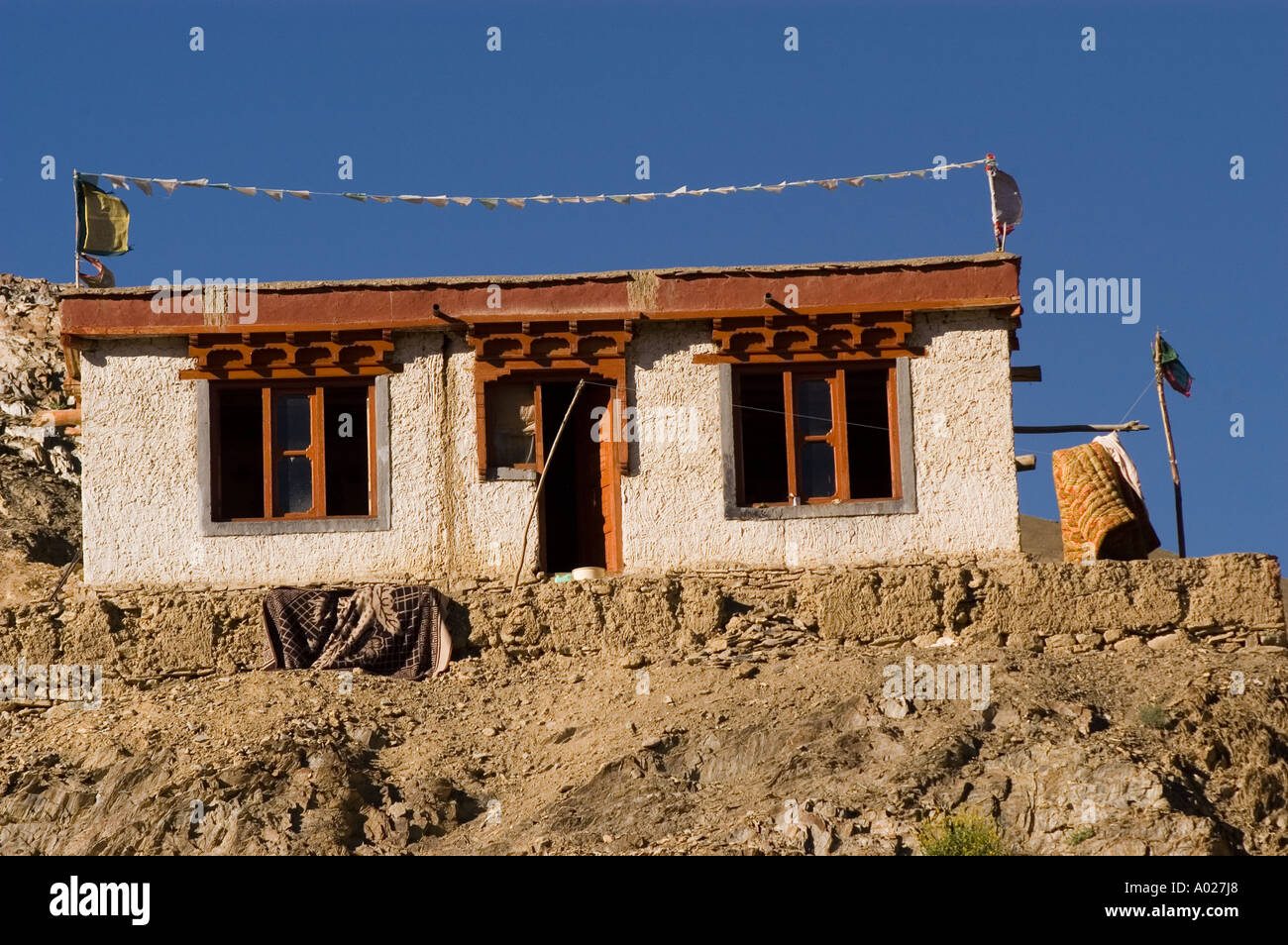 Traditional ladakhi house Lamayuru Ladakh Jammu Kashmir India Stock ...