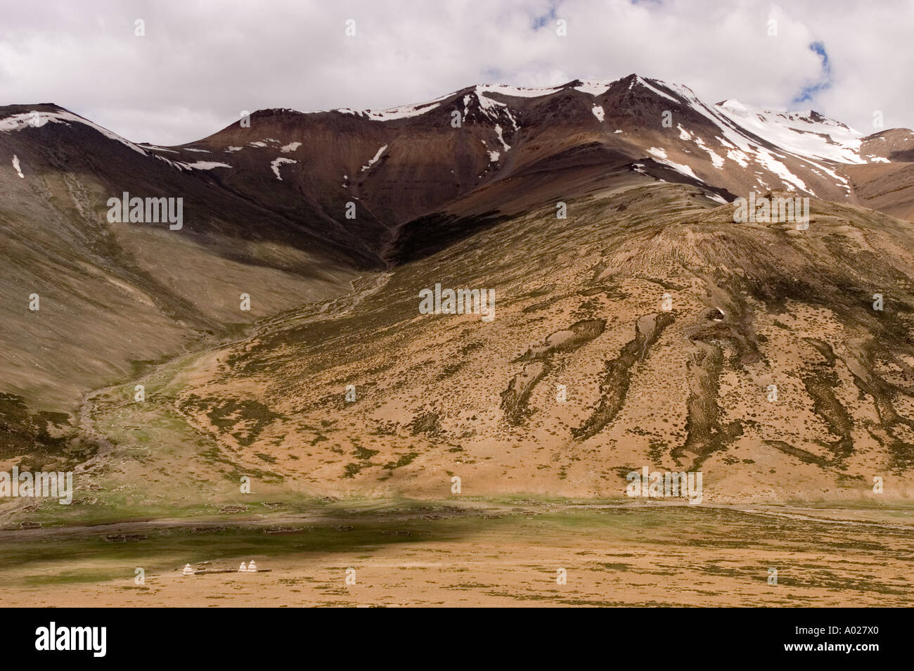 Ladakh panorama near Tso Kar lake Rupshu valley Ladakh India Stock ...