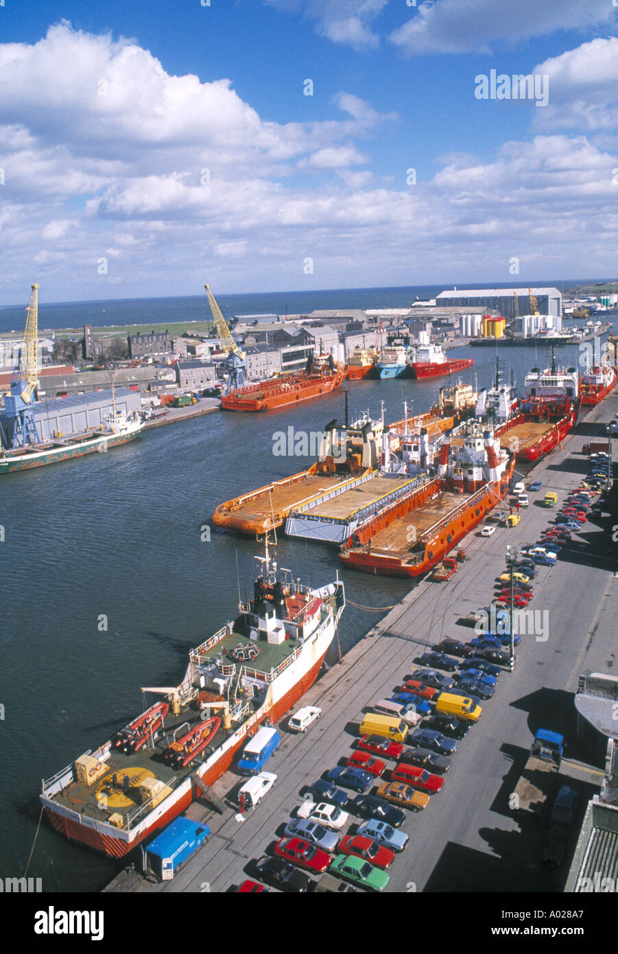 High Level Aberdeen Harbor Stock Photo - Alamy