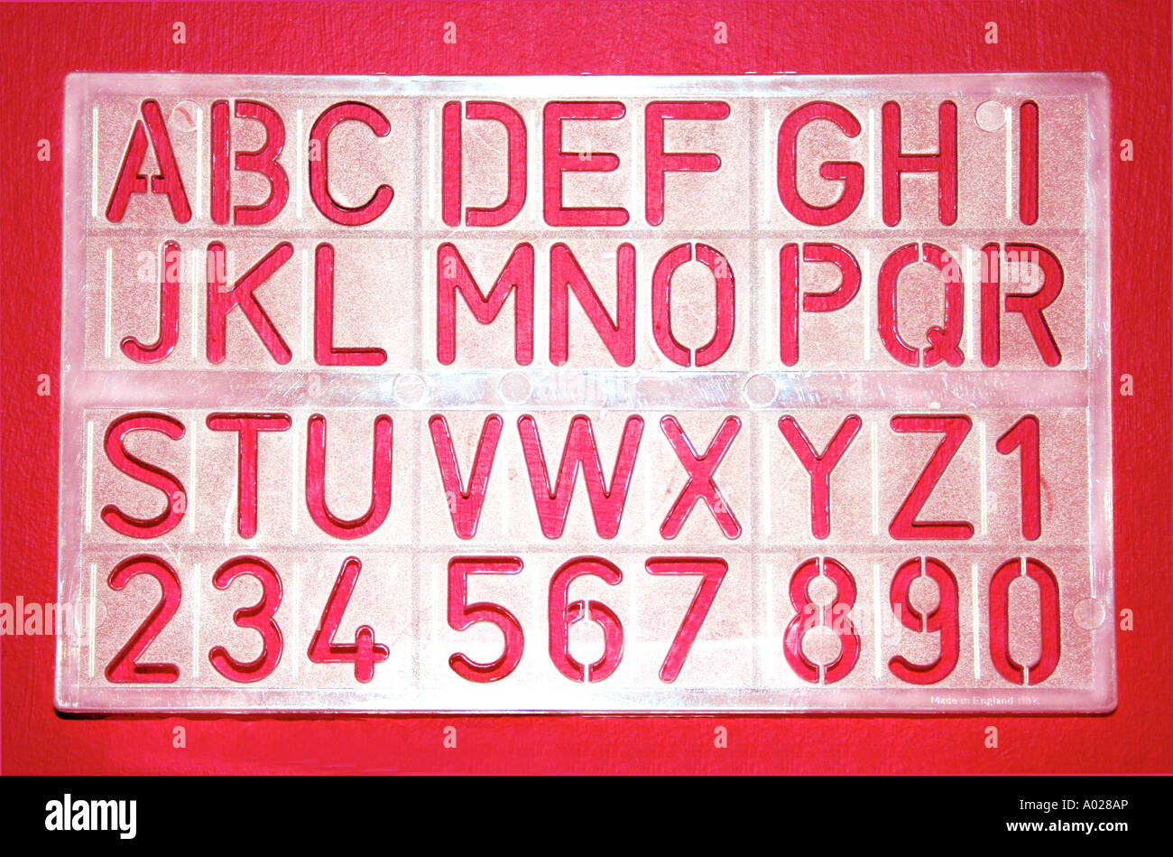 Plastic stencil hi-res stock photography and images - Alamy