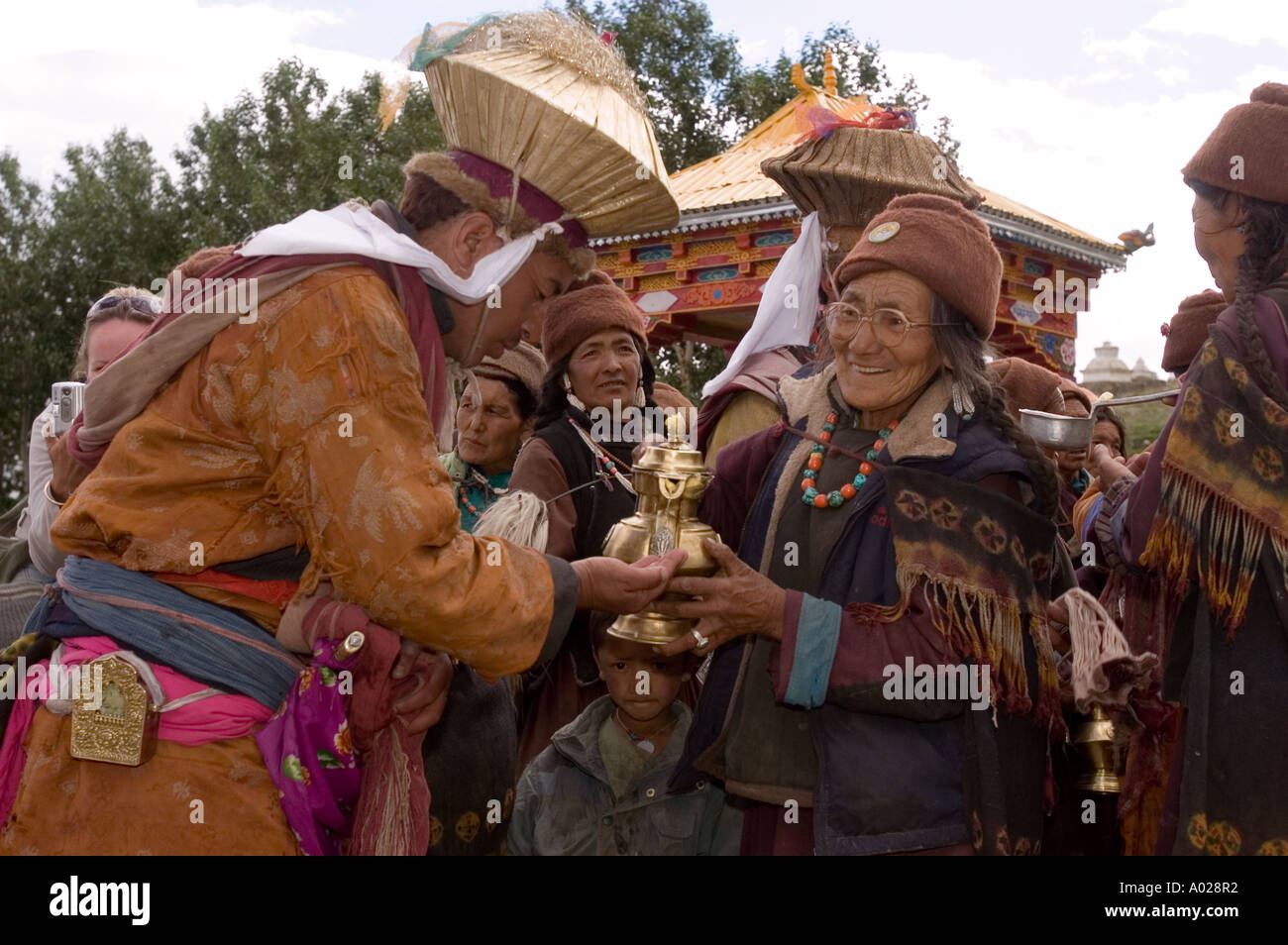 Traditional Zanskari buddhist wedding party Zanskar Ladakh Jammu ...