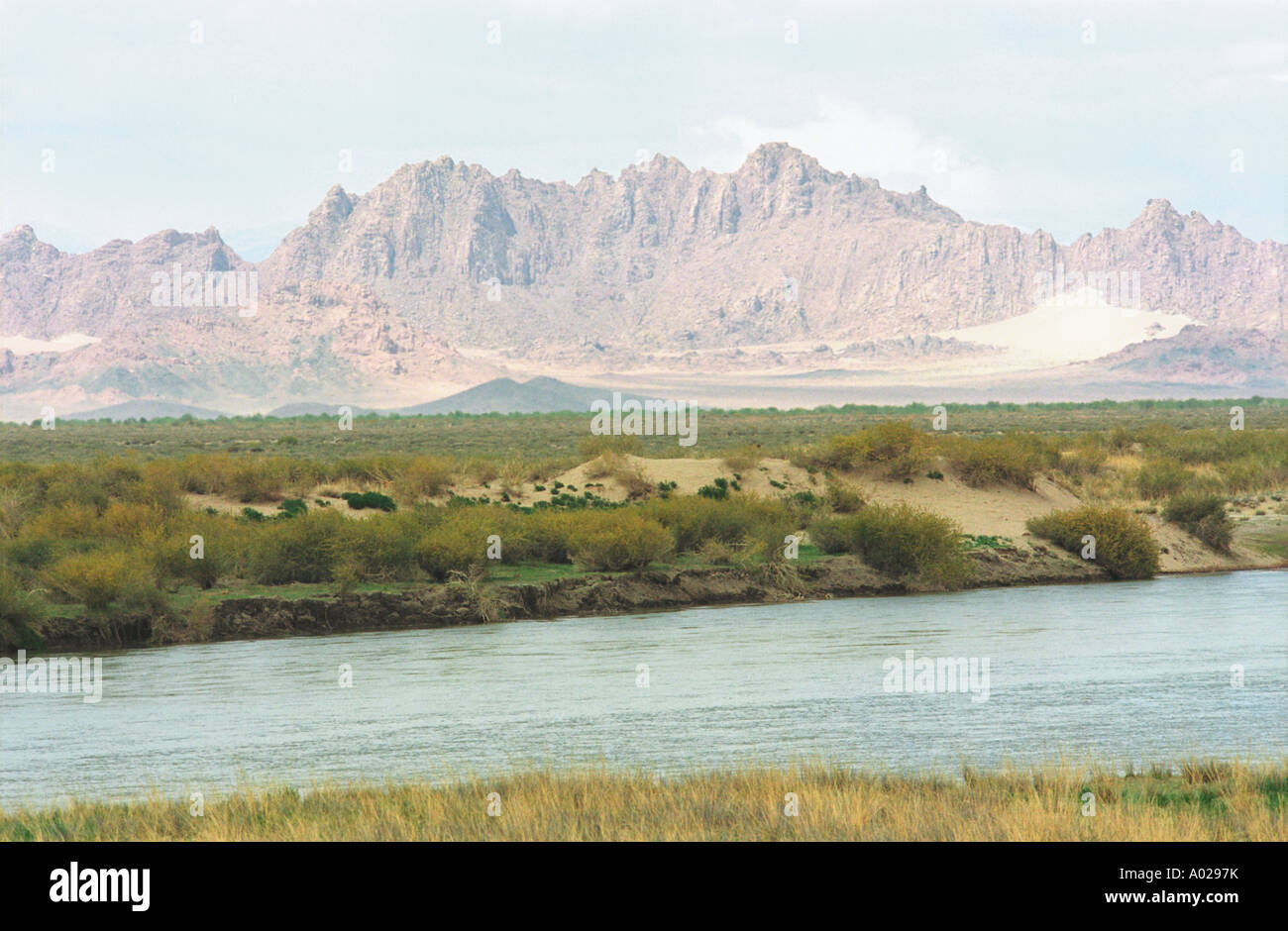 Buyant Gol river. Altan-Huhiin Nuruu Mountains. Khovd aimak (city ...