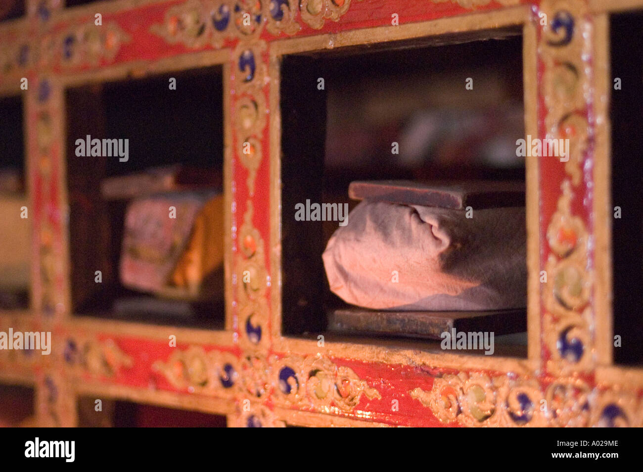 Kangjur Tibetan buddhist script Karsha monastery Zanskar Ladakh Jammu ...