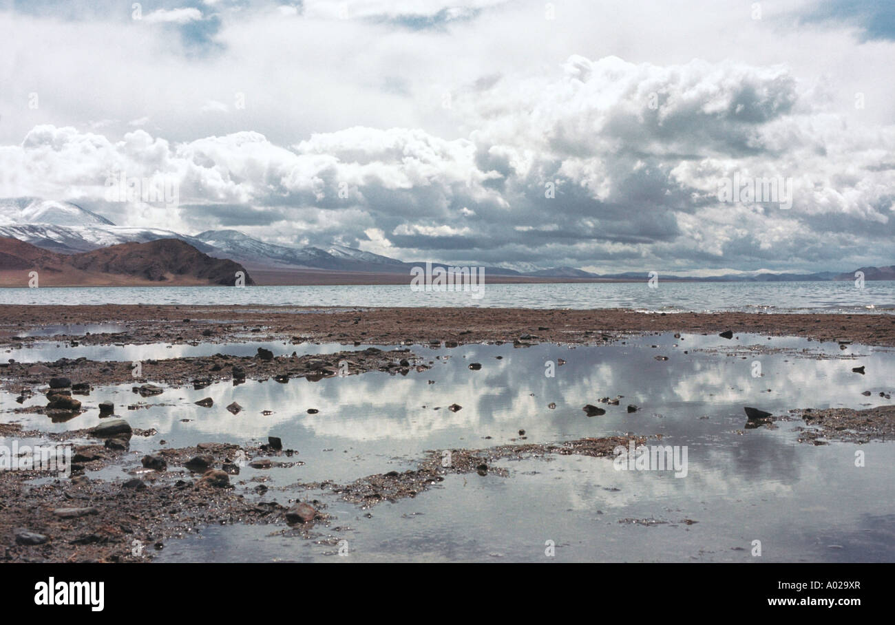 Tolbo Nuur (lake) in dismal weather. Bayan-Ulgi aimag (province). West ...
