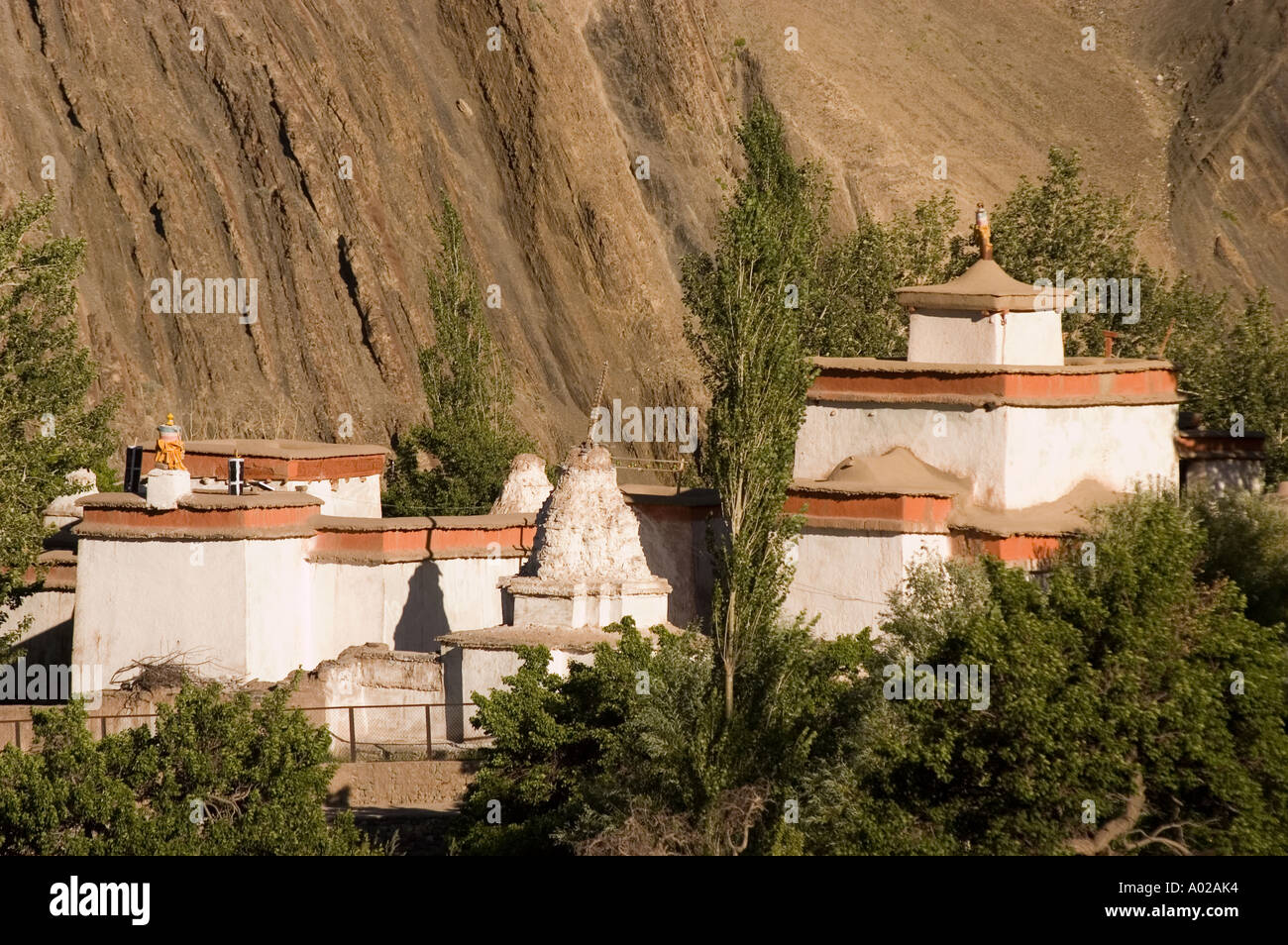 White buildings of the historic Alchi monastery in Alchi heritage ...