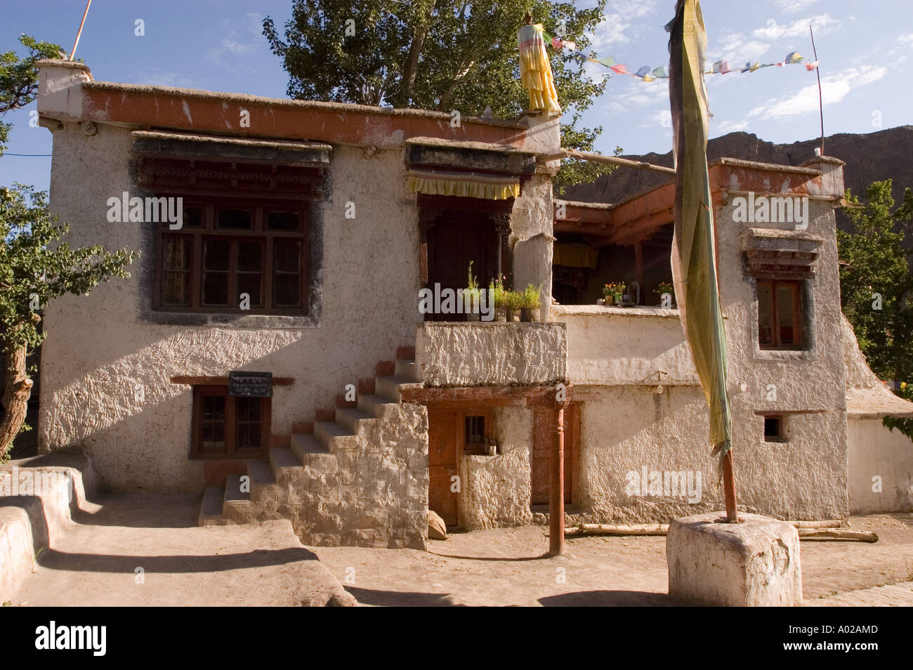 Kagyu Monastery building in famous unique Alchi monastery in Alchi ...