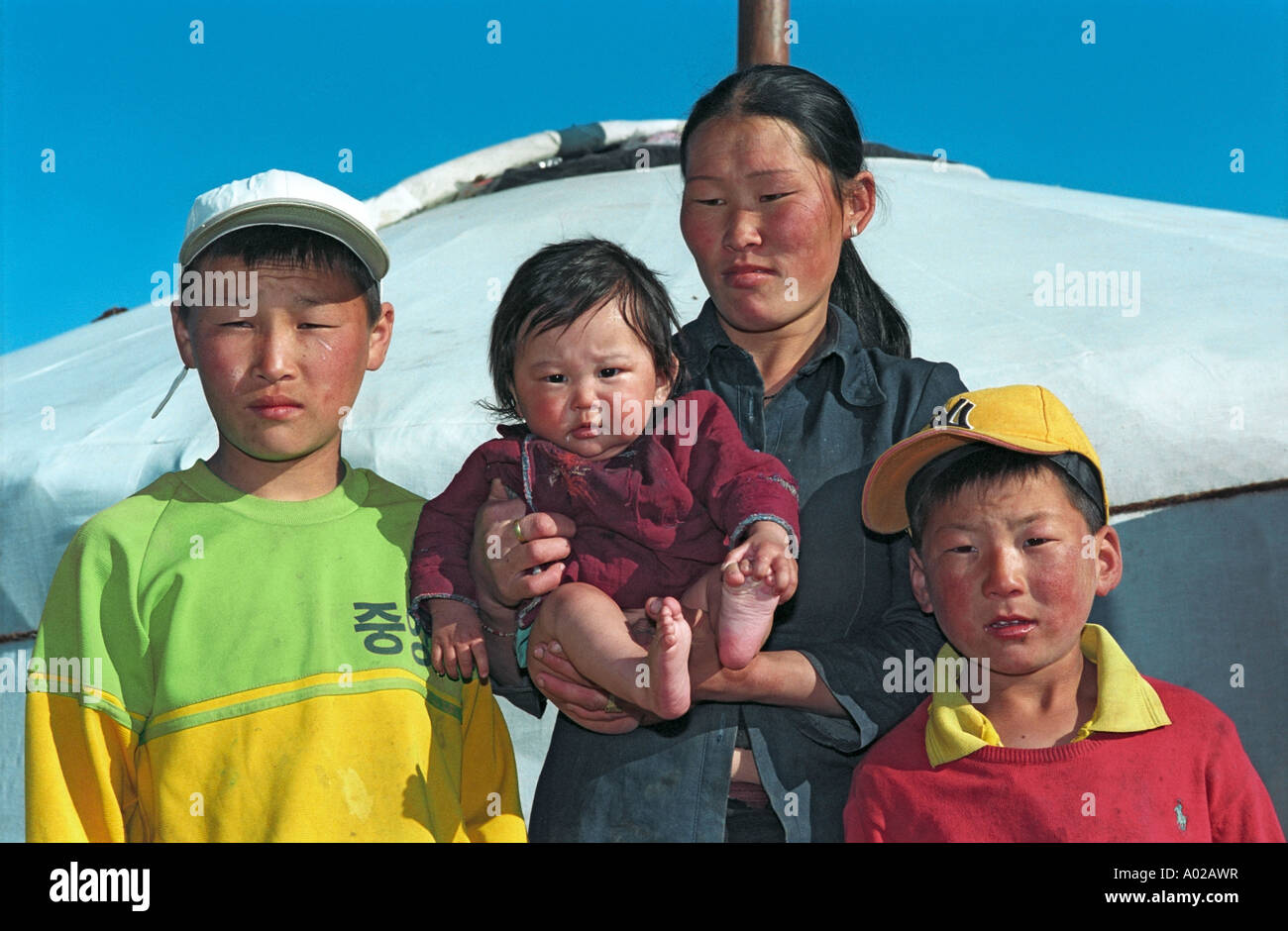 Three mongolian children hi-res stock photography and images - Alamy