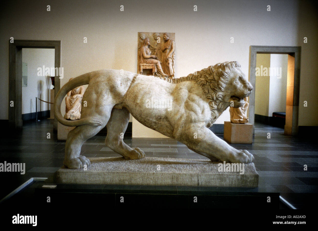 Berlin, Germany. Interior of Pergamon Museum showing original Greek ...
