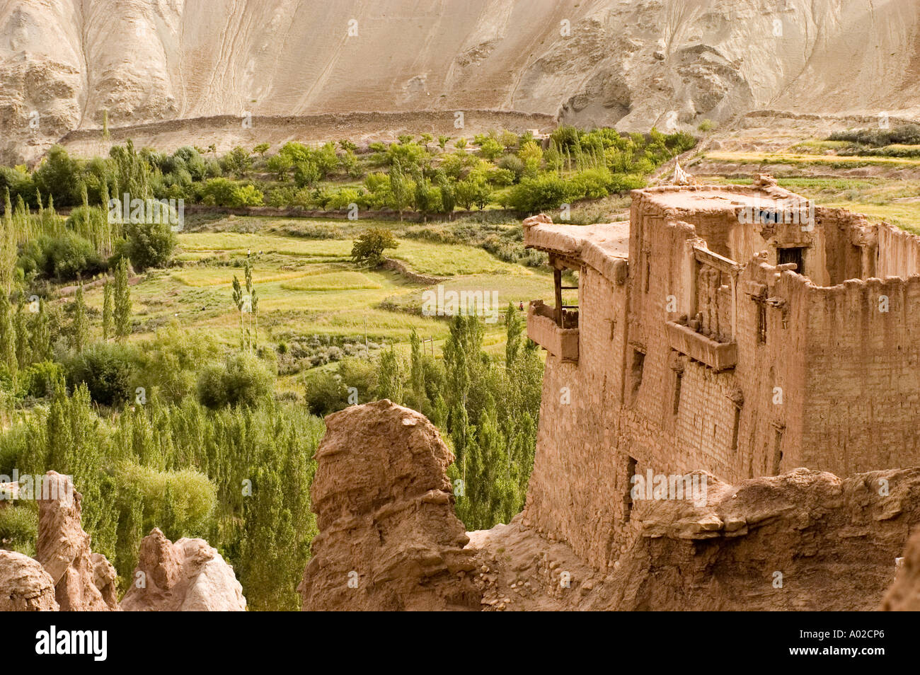 Ruins of UNESCO heritage list Basgo buddhist castle in Ladakh India ...