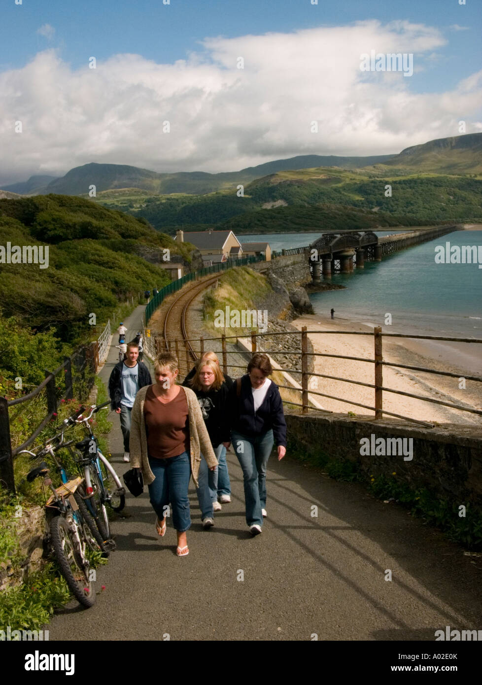 Mawddach trail with walkers hi-res stock photography and images - Alamy