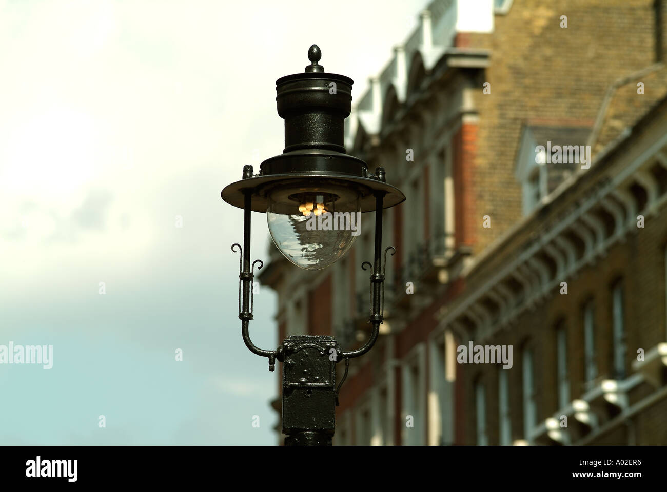 Gas Lamp Building Stock Photo - Alamy