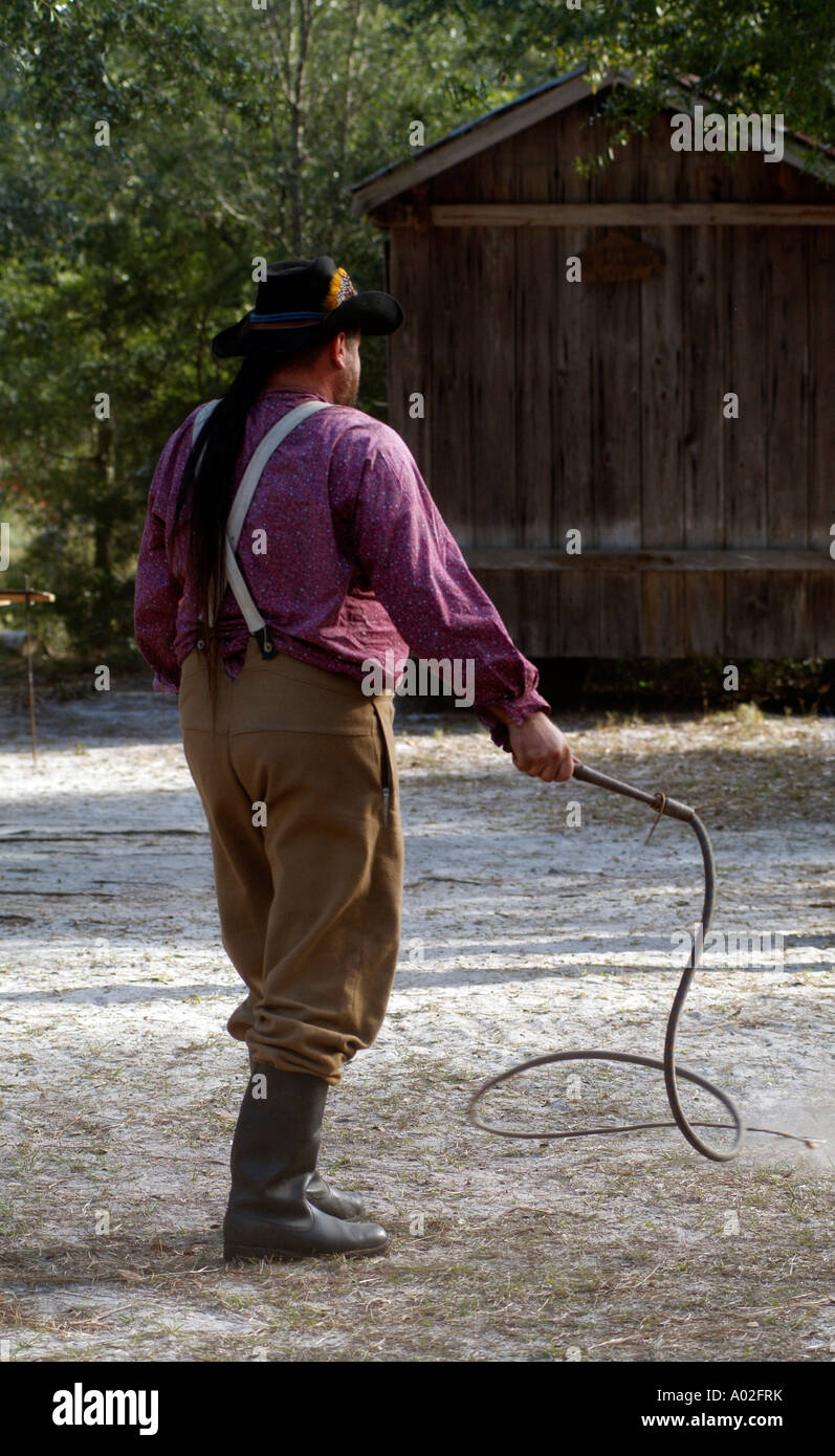 Cowboy cracking a stockwhip Whip cracking demonstration at Silver River ... Cowboy cracking a stockwhip Whip cracking demonstration at Silver River ...