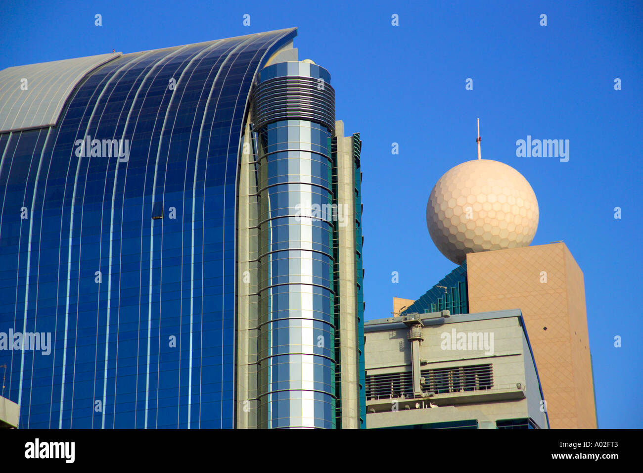 Abu Dhabi United Arab Emirates Etisalat telecommunications building ...