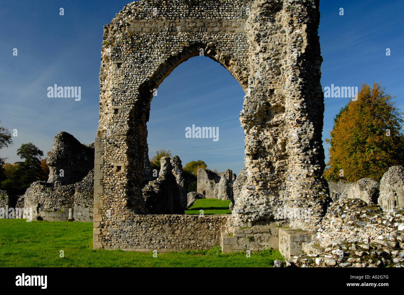 Cluniac Priory ruins Thetford Norfolk UK Stock Photo - Alamy