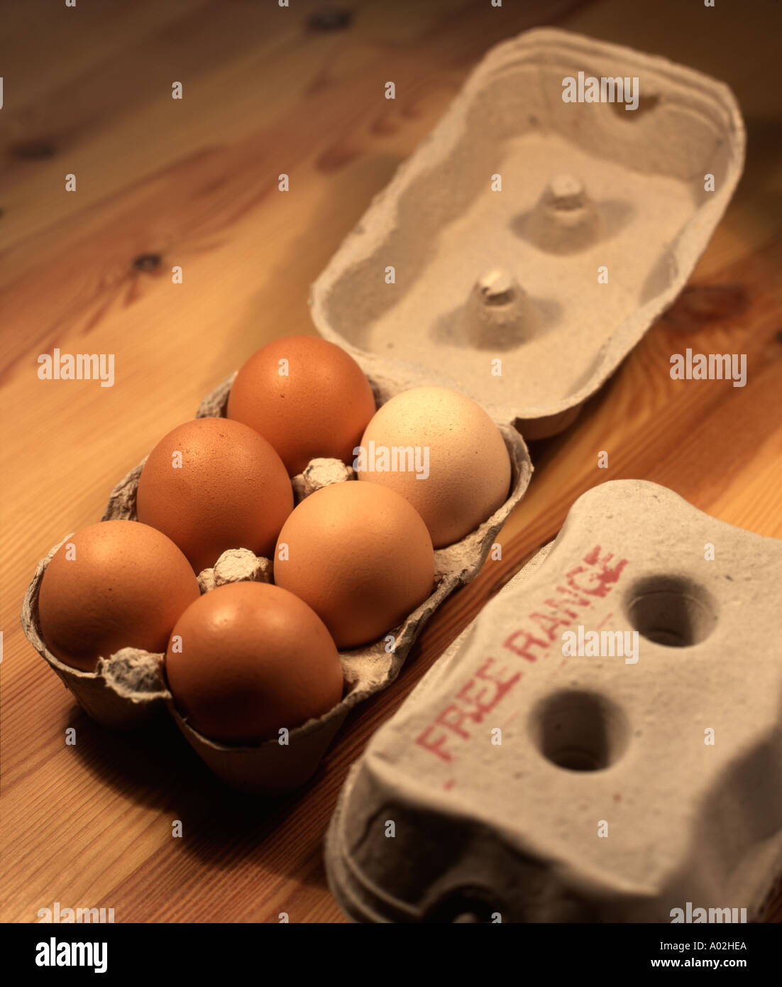 Boxes of free range eggs Stock Photo - Alamy