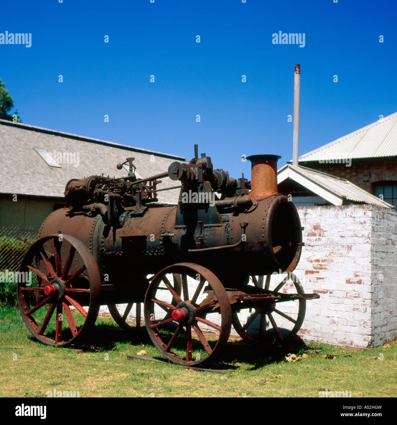 Rusting Marshall portable steam engine at the Old Gaol in Albany ...