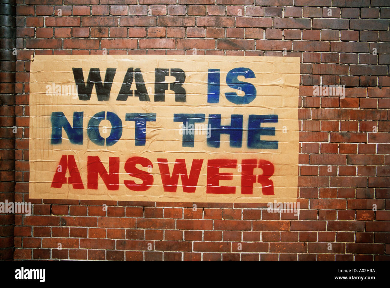 WAR IS NOT THE ANSWER Stock Photo - Alamy