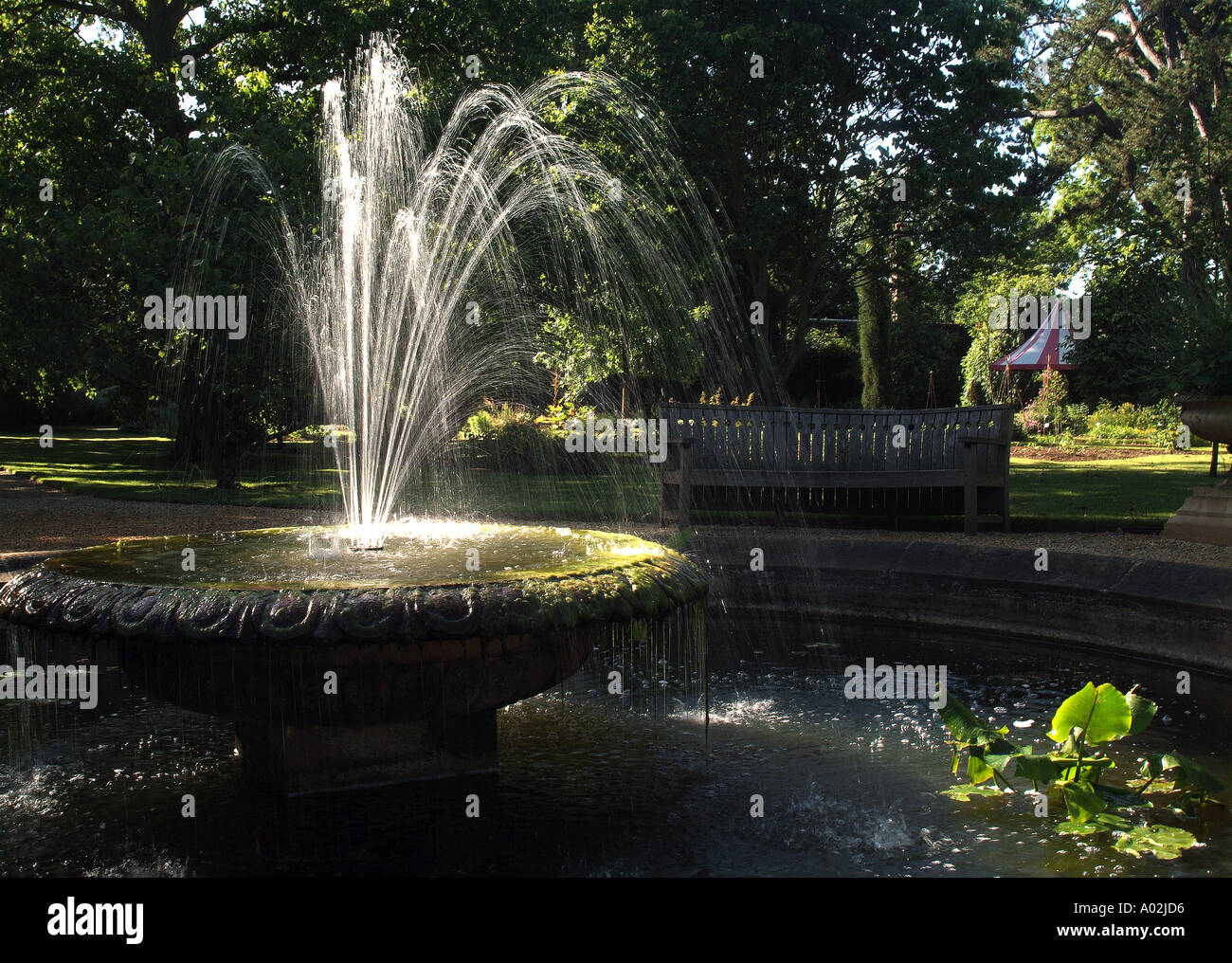 Fountain in The Botanic Garden Stock Photo - Alamy