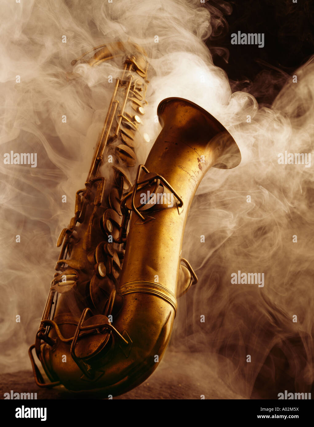 Smoking Saxophone 01 Stock Photo - Alamy