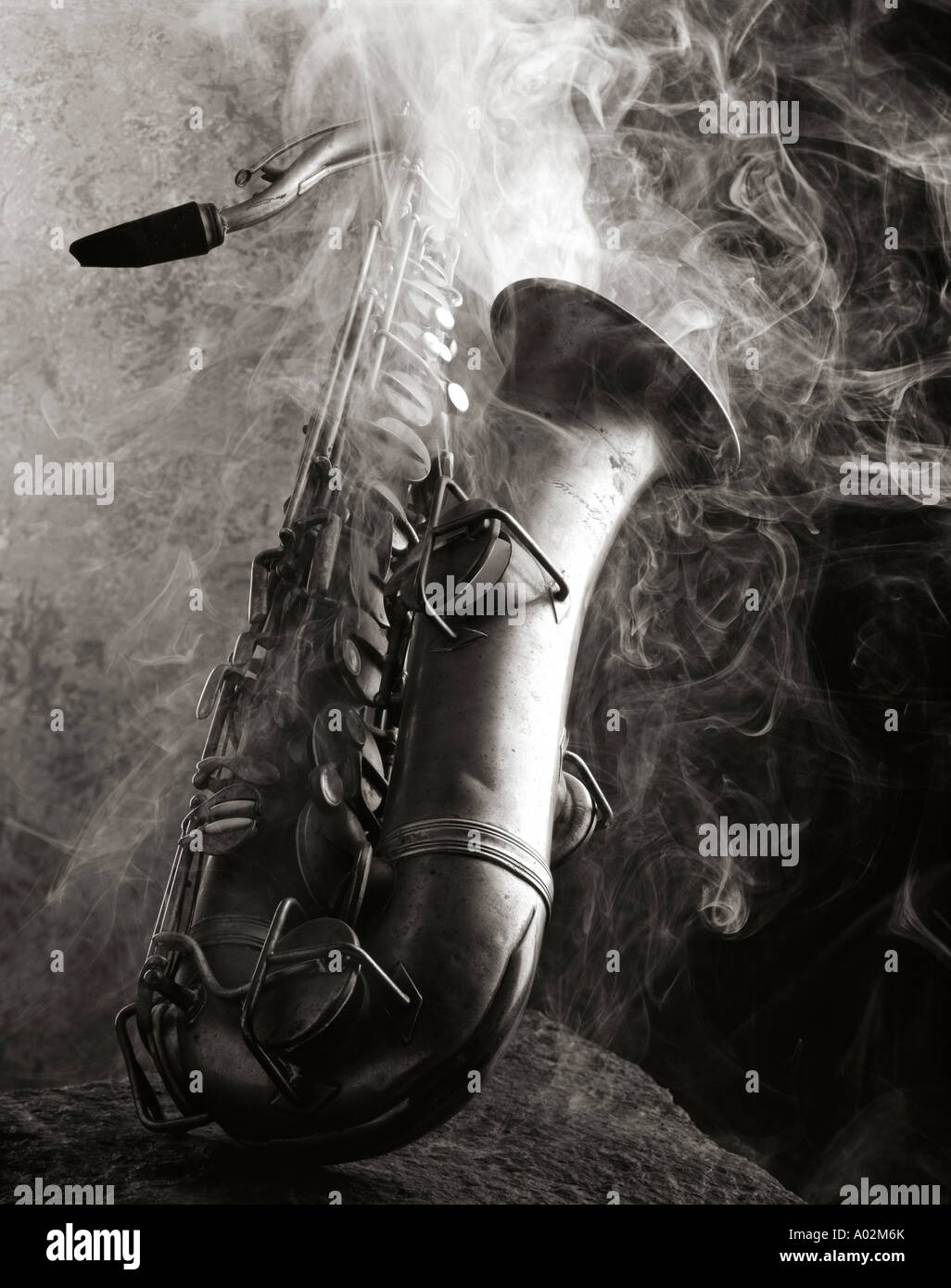 Smoking Saxophone 03 Stock Photo - Alamy