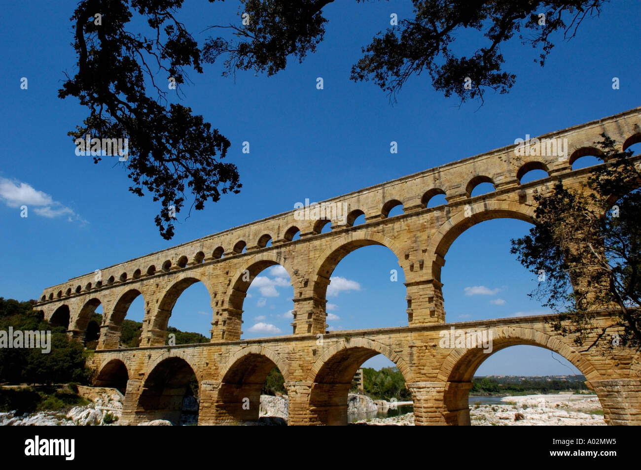 France Provence The Pont Du Gard Roman Bridge Stock Photo - Alamy