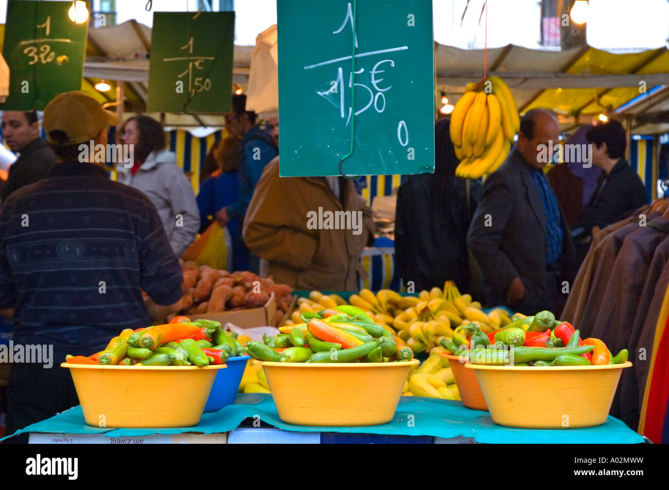 Fresh produce at Barbes market Paris France Europe Stock Photo - Alamy