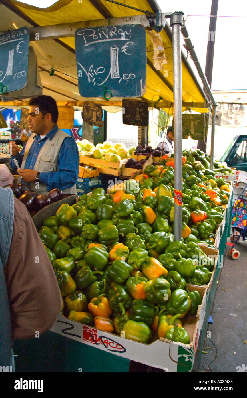 Vegetables at Barbes market Paris France EU Stock Photo - Alamy