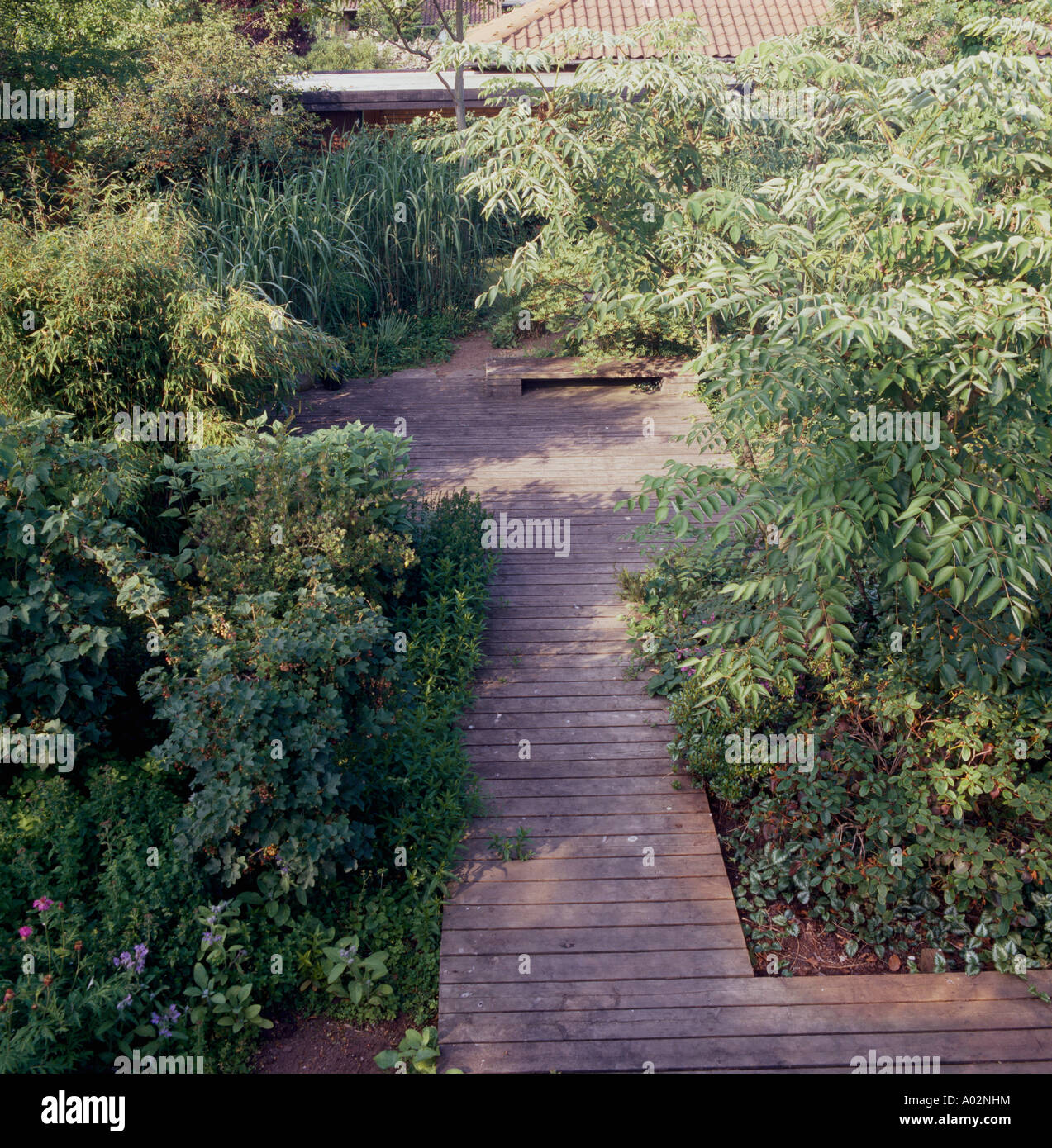 Garden decking birdseye hi-res stock photography and images - Alamy