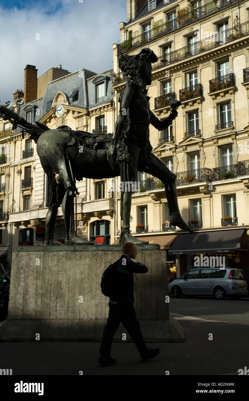 Centaure statue by Cesar in Saint Germain des Pres district in Paris ...