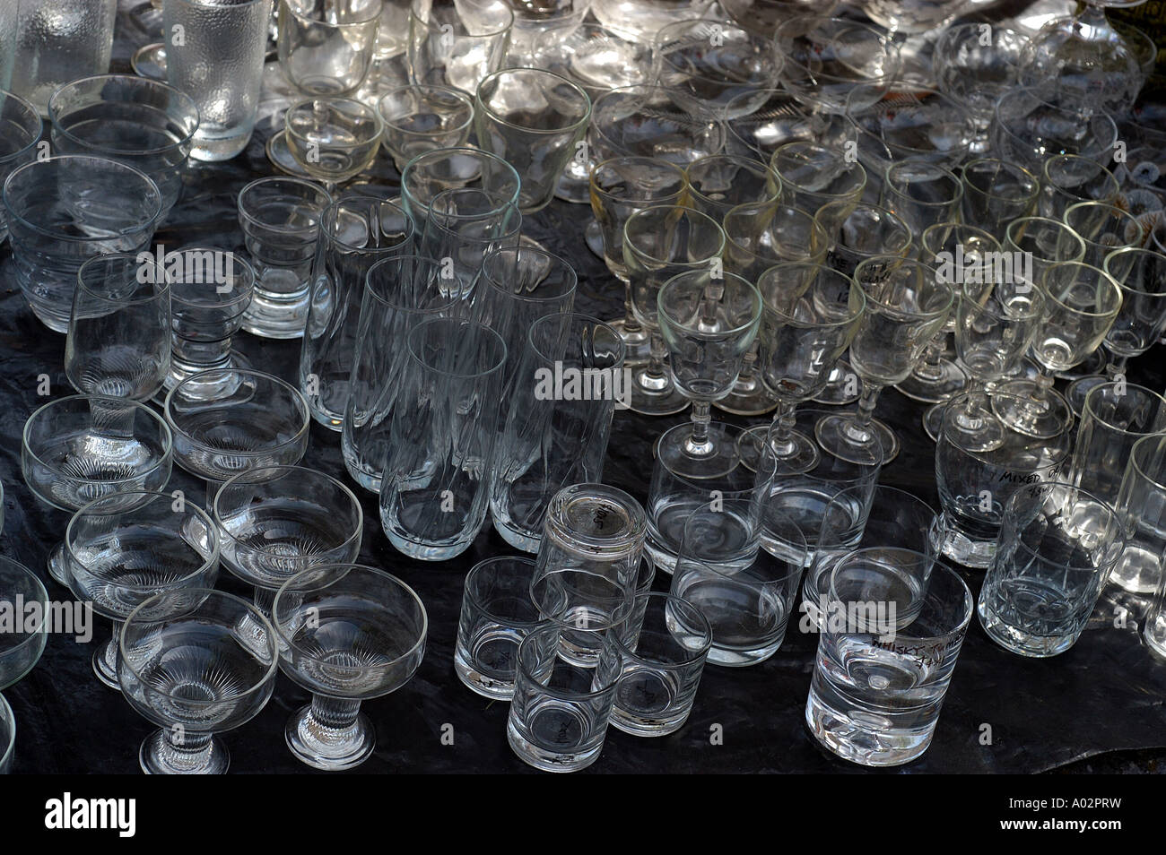 Glasses at the market Stock Photo - Alamy