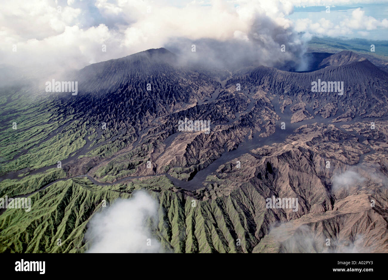Mount Bembow, an active volcano on the island of Ambrym, Vanuatu Stock ...