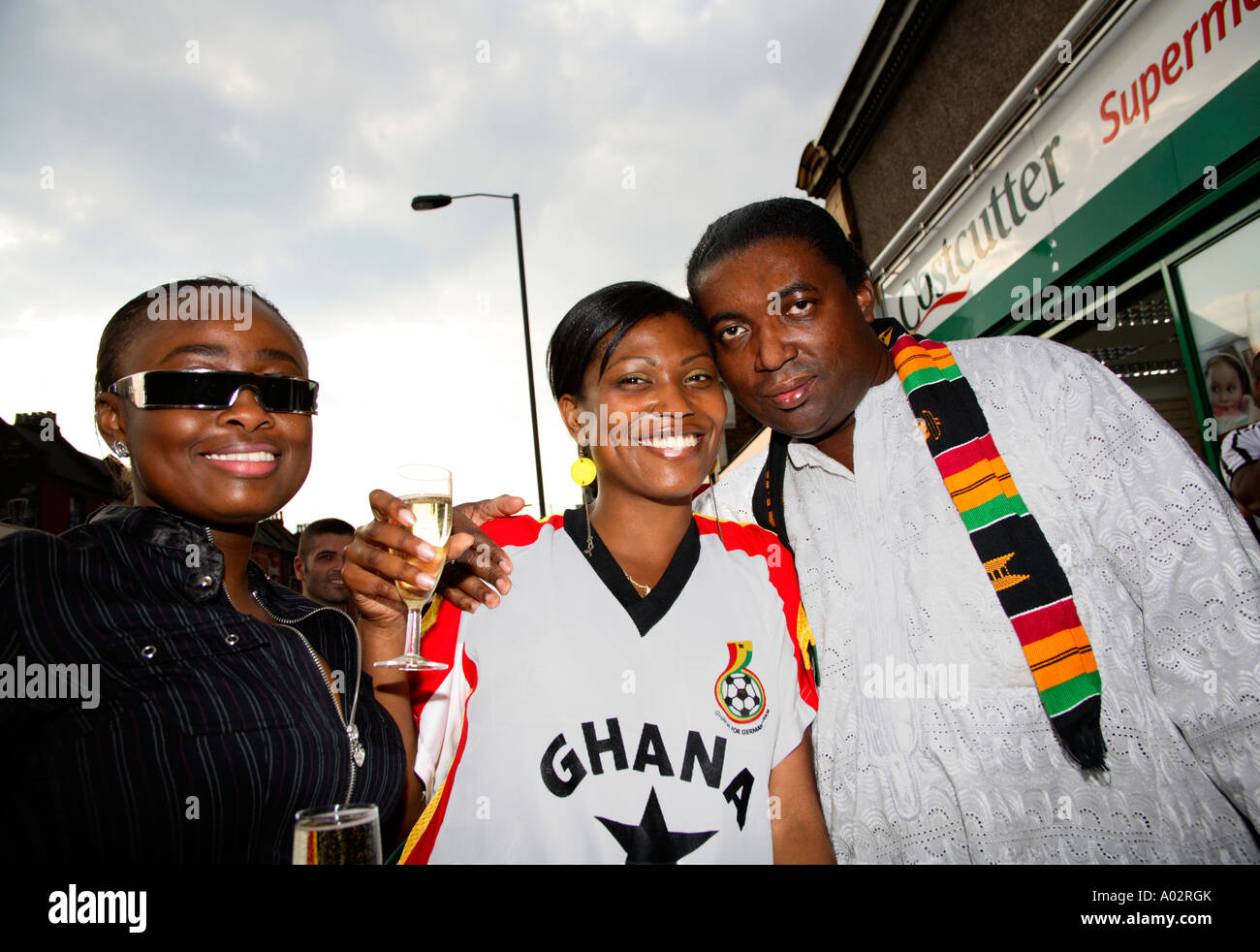 Ghanaian fans celebrate their first ever World Cup Finals victory over ...