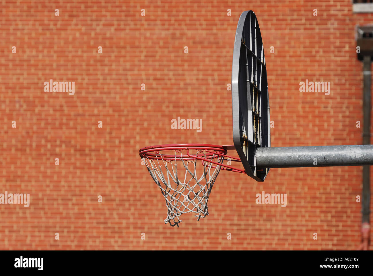 Outdoor playground Basketball hoop with backboard rim and net Stock ...