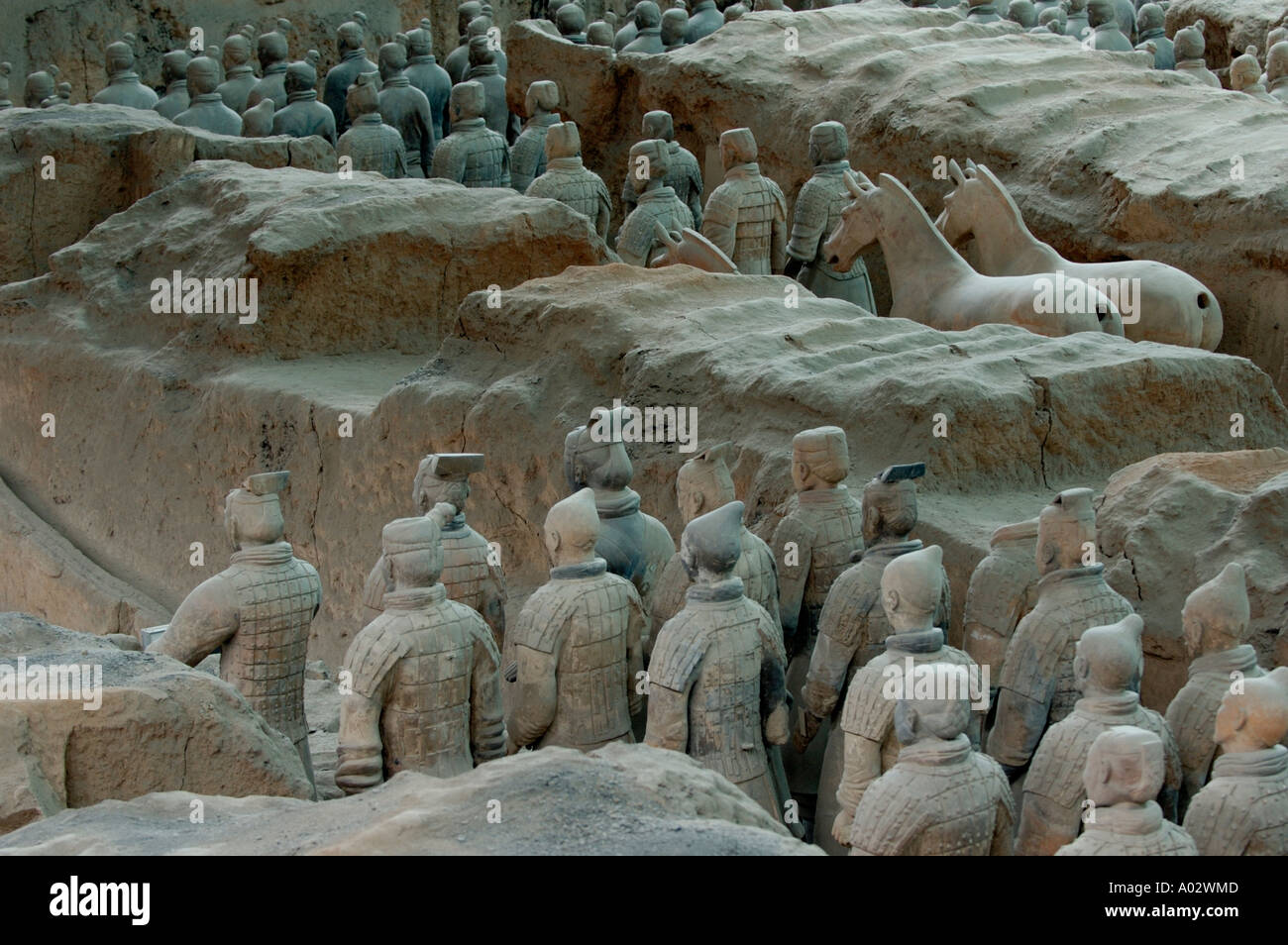 Army of terracotta warriors in Emperor Qin Shihuangdi's tomb ...