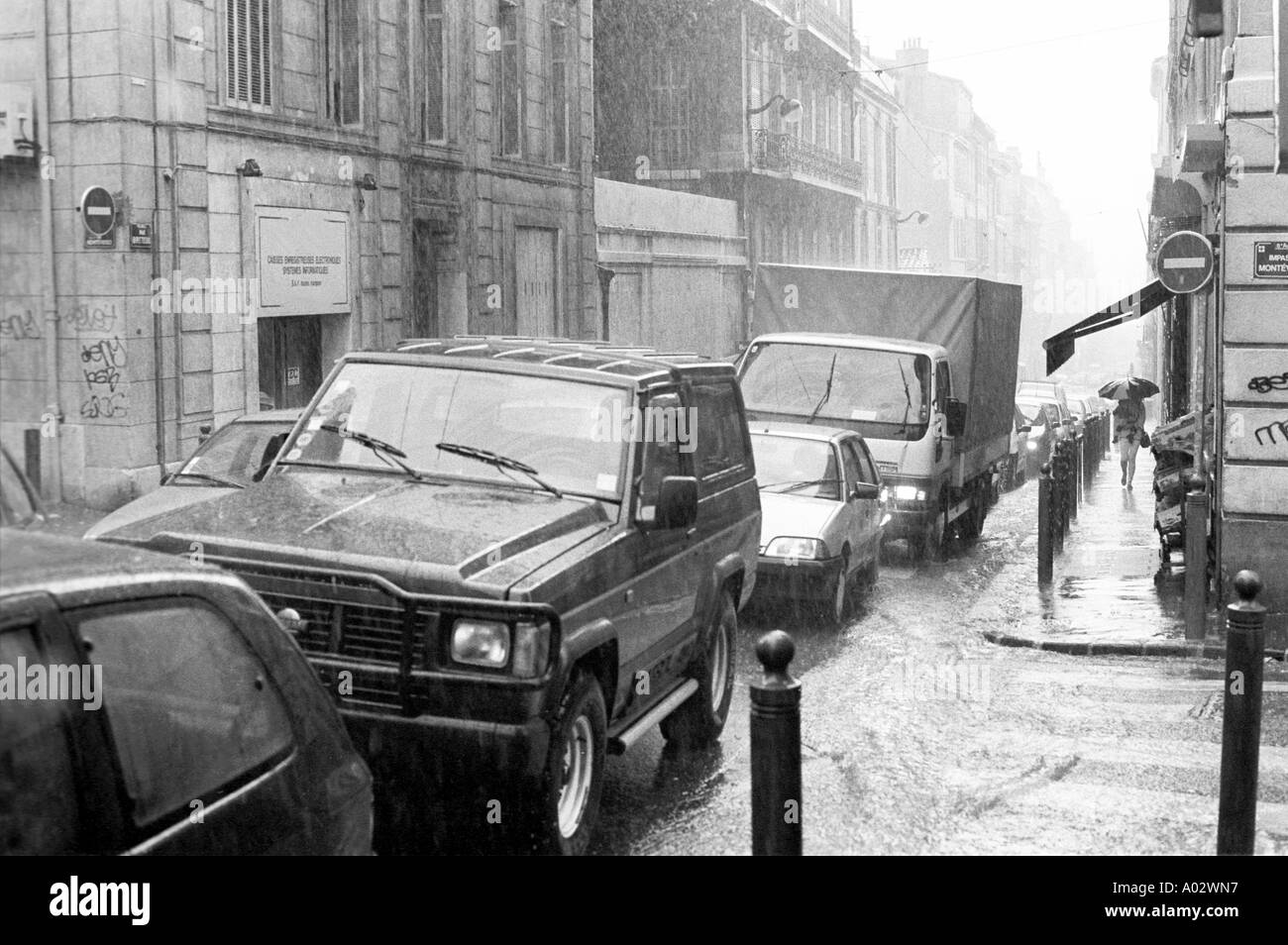 One way traffic in Black and White Stock Photos & Images - Alamy