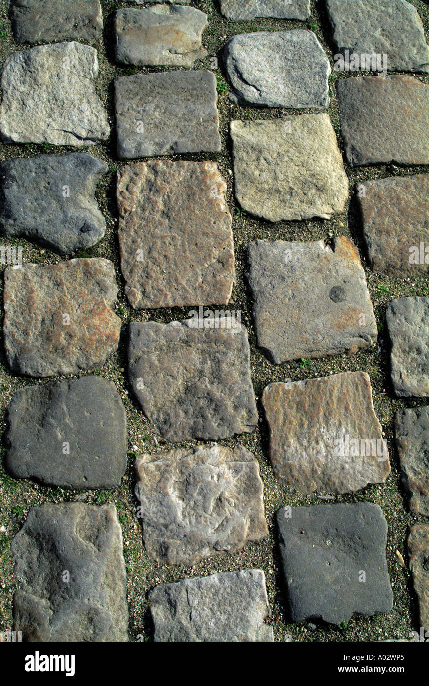 Cobblestones in the courtyard of the Louvre Museum, Paris, France Stock ...