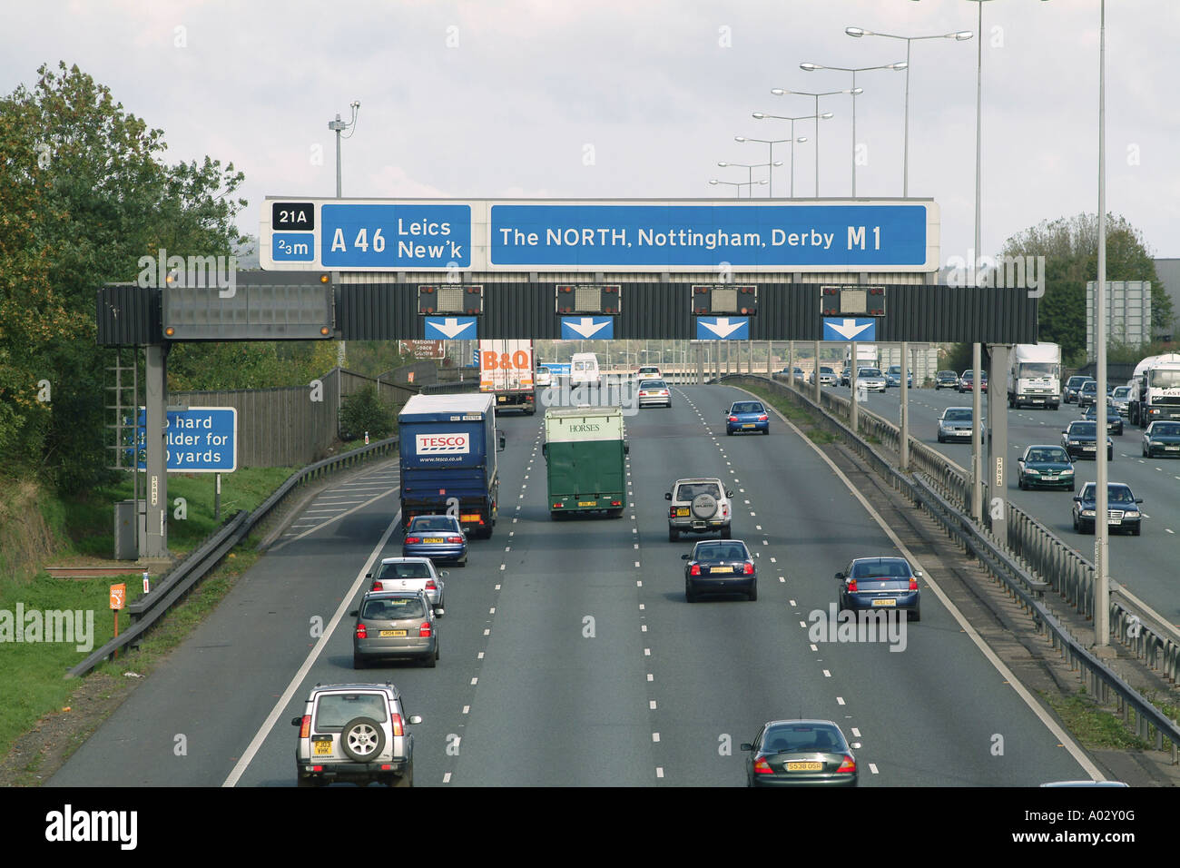 Approaching road junction hi-res stock photography and images - Alamy