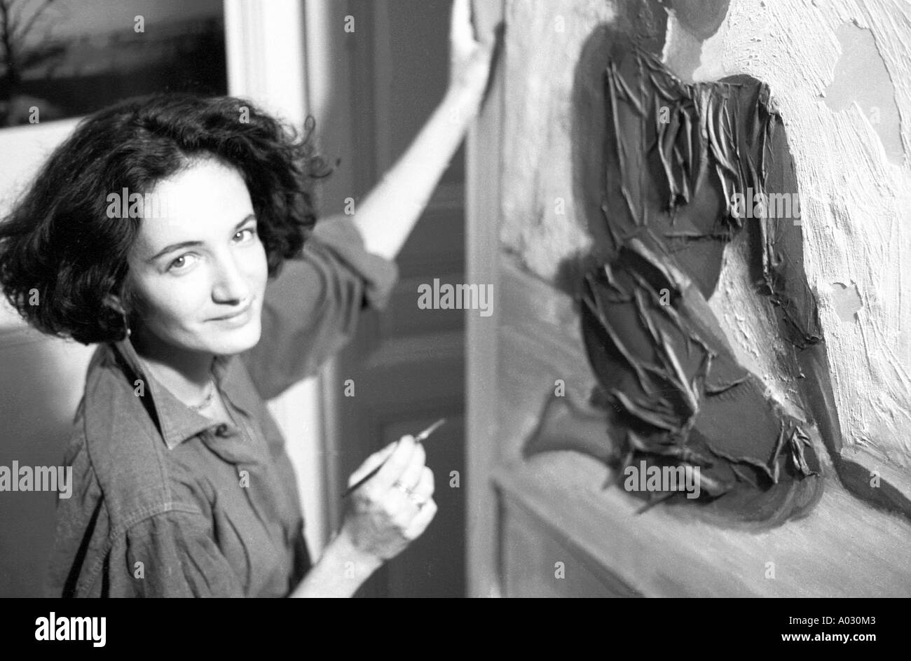 Woman artist portrait Black and White Stock Photos & Images - Alamy