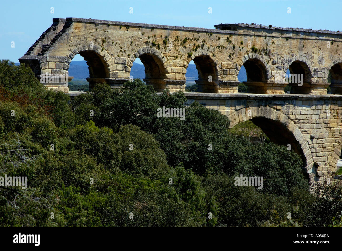 France Provence The Pont Du Gard Roman Bridge Stock Photo - Alamy