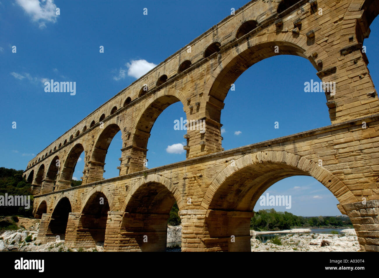 France Provence The Pont Du Gard Roman Bridge Stock Photo - Alamy