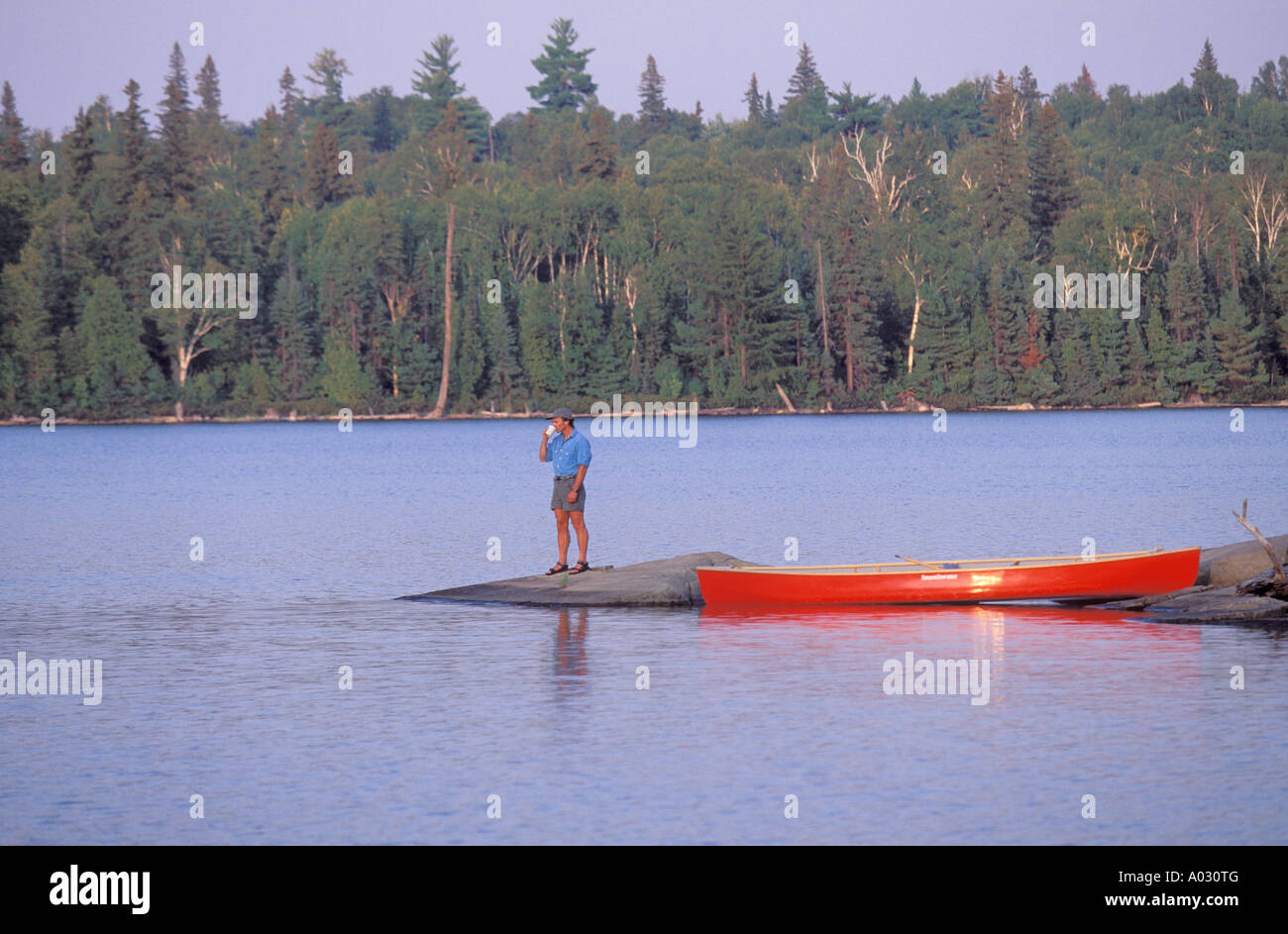 Camper, Lady Evelyn Lake, Lady Evelyn Smoothwater Provincial Park ...