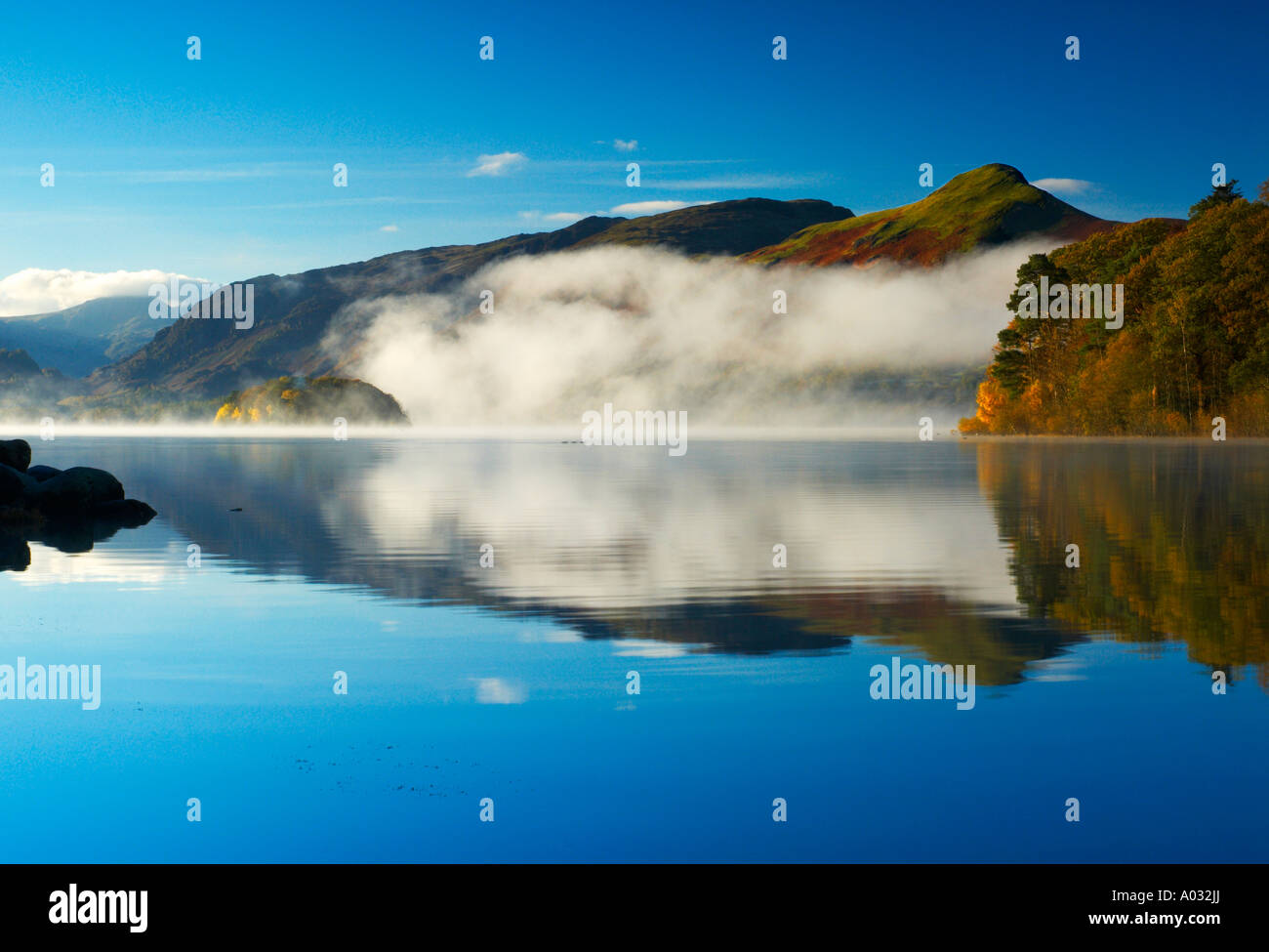 Catbells Shrouded In Mist Derwentwater Keswick Lake District Cumbria UK ...