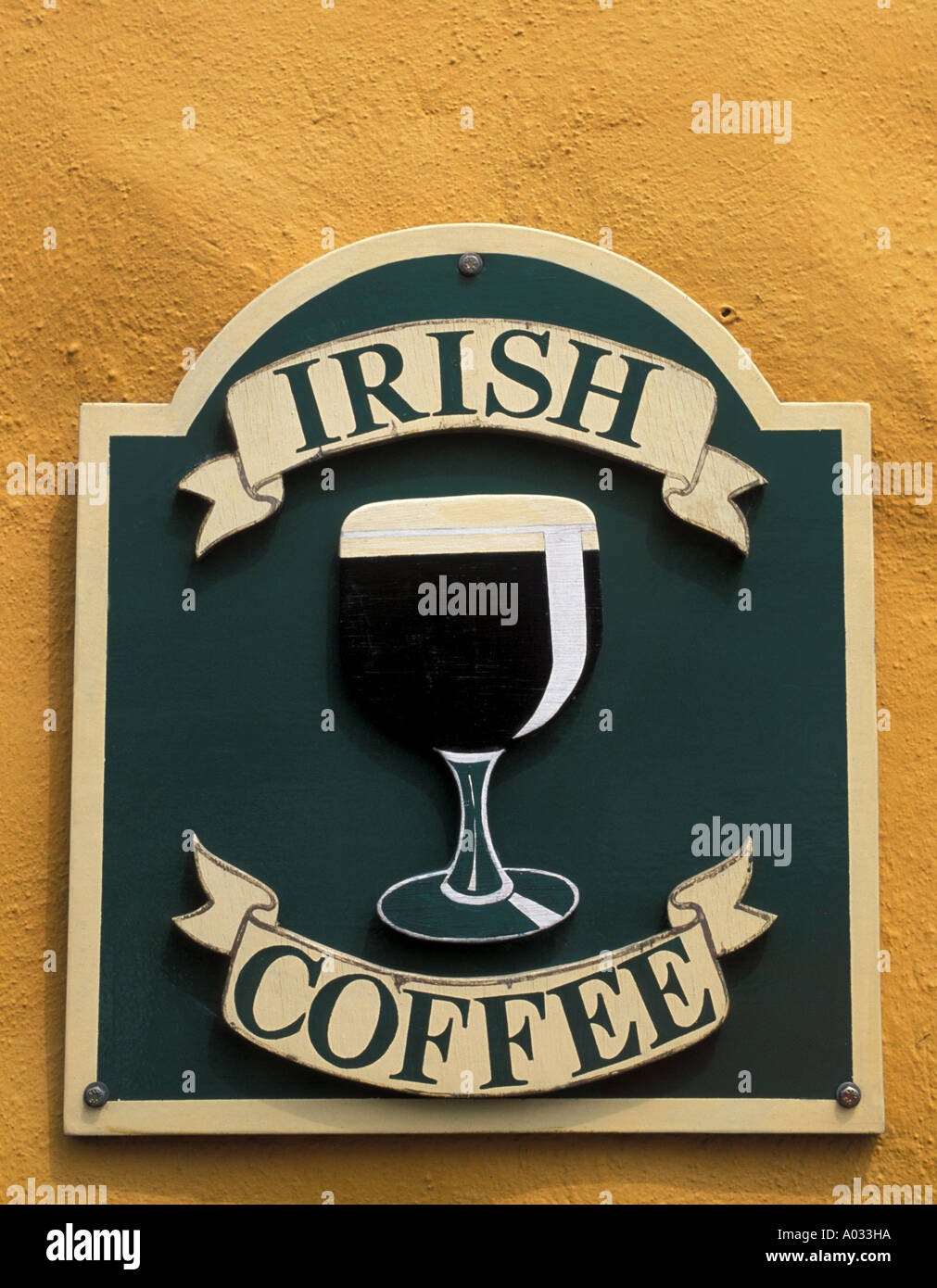 Irish coffee sign hi-res stock photography and images - Alamy