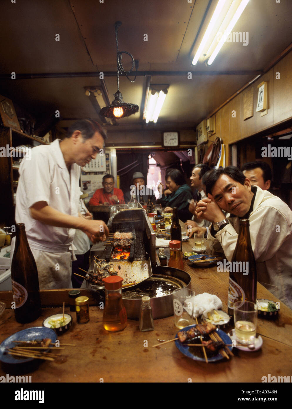 Small café bar in Omoideyokocho Shinjuku Tokyo Japan Stock Photo - Alamy